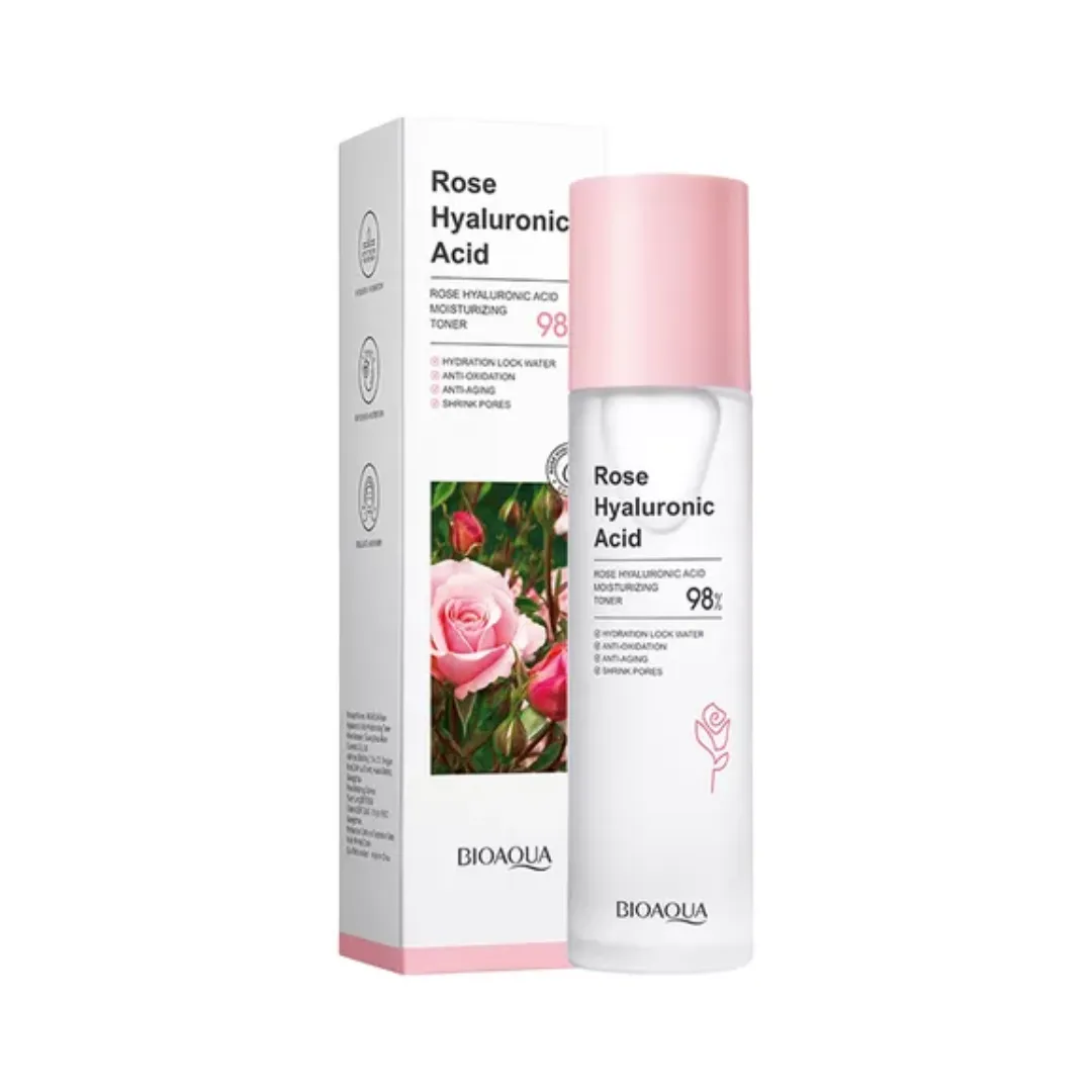 TONICO DE ROSAS Y ACIDO HIALURONICO - Luna Morada MakeUp